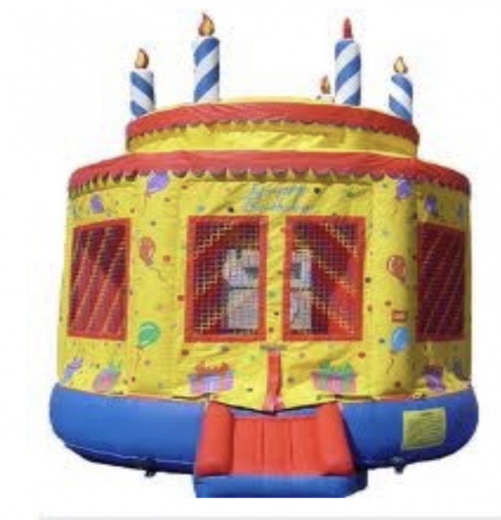 Birthday Cake Bounce House - JRE Bounce Co Palmyra PA